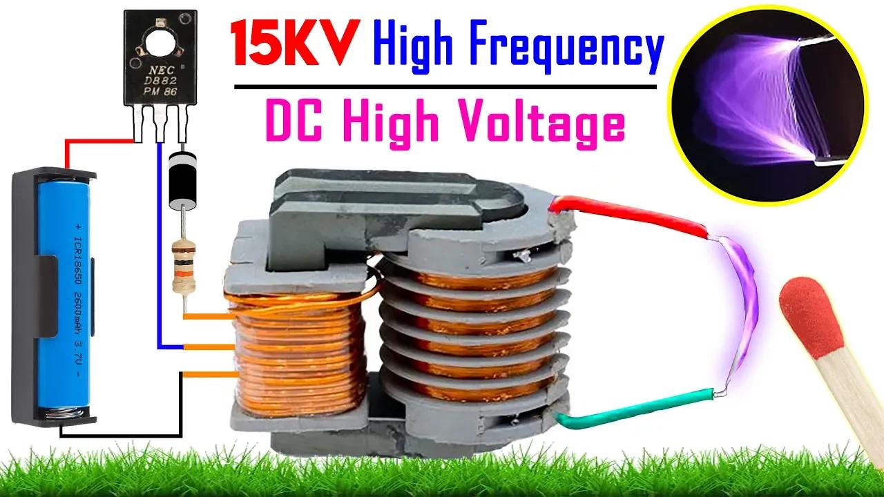 15KV High Frequency DC High Voltage Arc Ignition Generator 3.7v to 100000v High Voltage Transformer