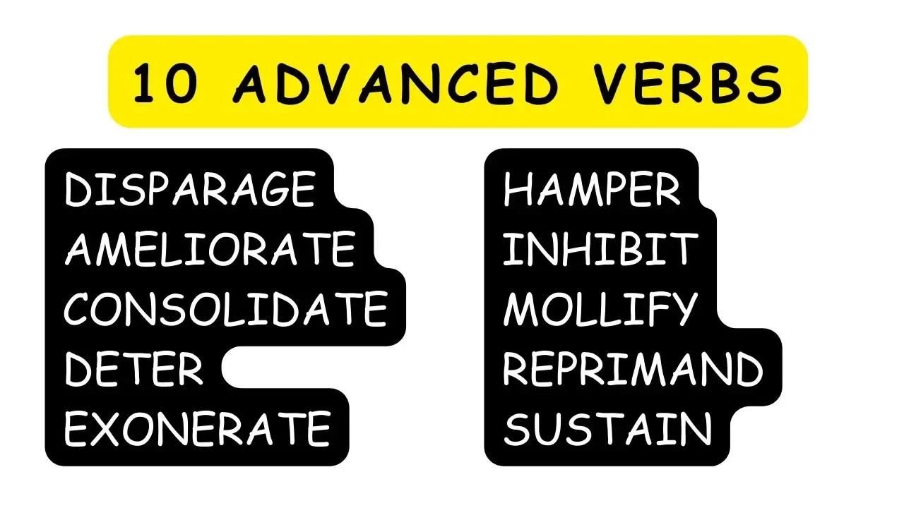 10 ADVANCED VERBS IN ENGLISH l LEARN ENGLISH VOCABULARY
