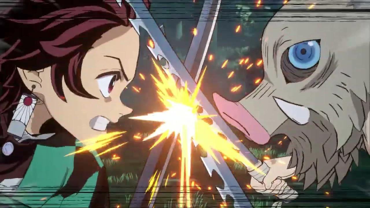 Tanjiro Kamado vs. Inosuke Hashibira | Demon Slayer -Kimetsu no Yaiba ...