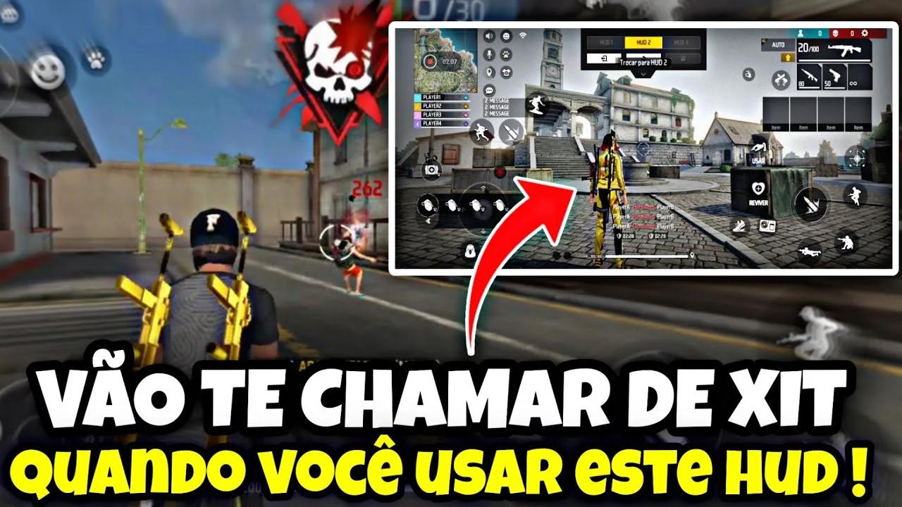 MELHOR HUD 2 DEDOS PARA FREE FIRE MOVIMENTAÇÃO RAPIDO E GELO AGACHADO ...