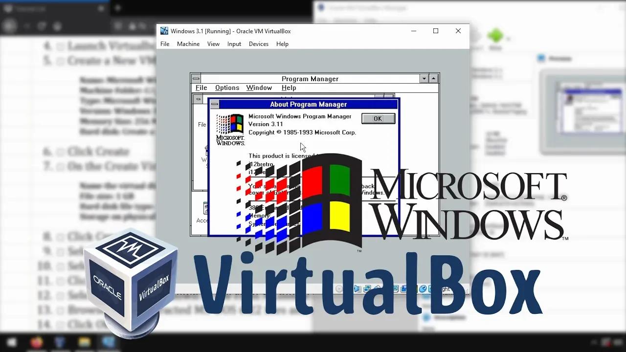 Running a Windows 3.1 VM in Virtualbox
