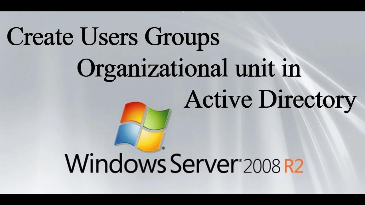 Create Users Groups Organizational Unit In Active Directory