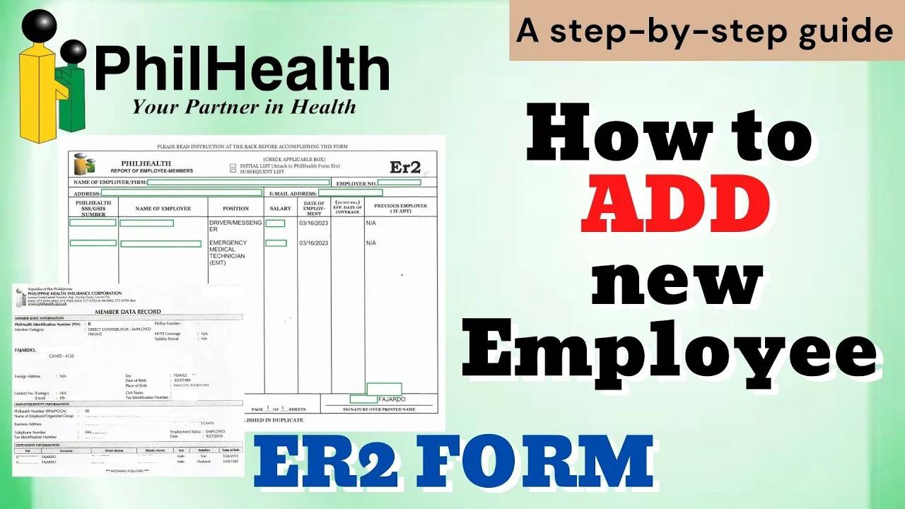 ER2 Form | paano mag add ng bagong employee sa philhealth | How to add ...