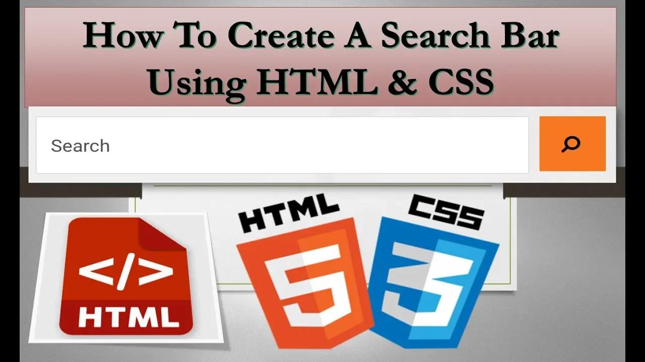 Html Tutorial How To Create Search Bar In Html And Css
