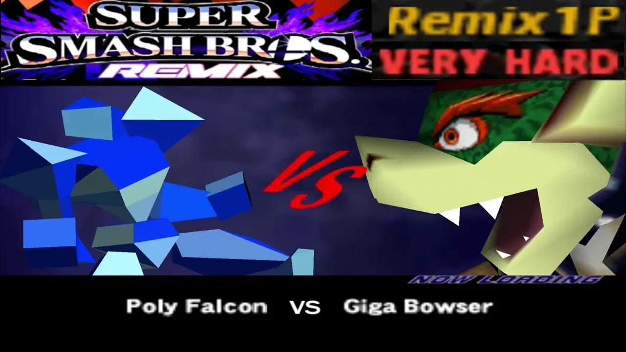 Smash Remix HD Textures Gameplay - Remix 1p Mode Polygon Captain Falcon ...