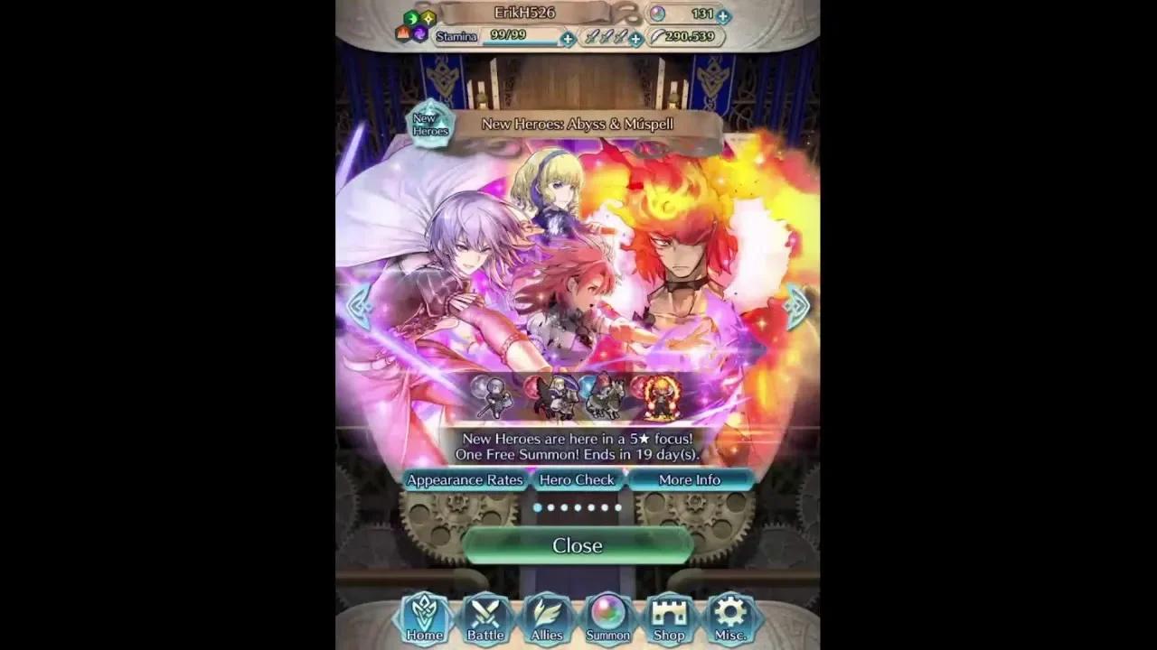 ErikH526 - Fire Emblem Heroes - Abyss & Múspell Summoning Event - 09-17 ...