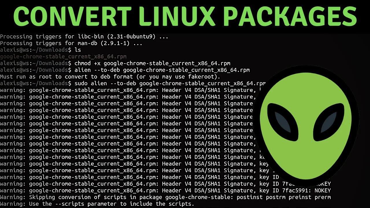 How To Convert Linux Packages With Alien
