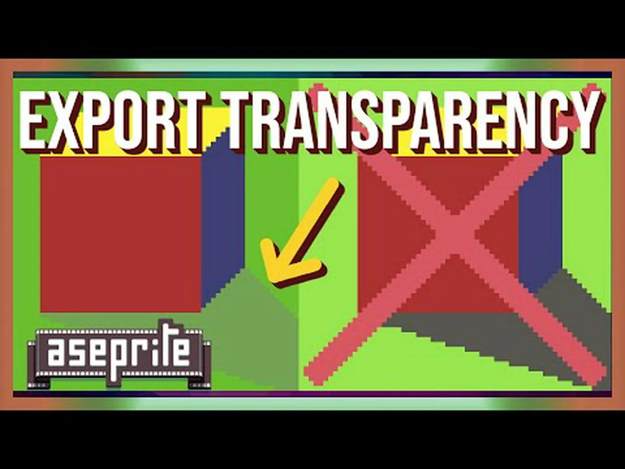 Export with Transparent Colors How to Fix in Aseprite