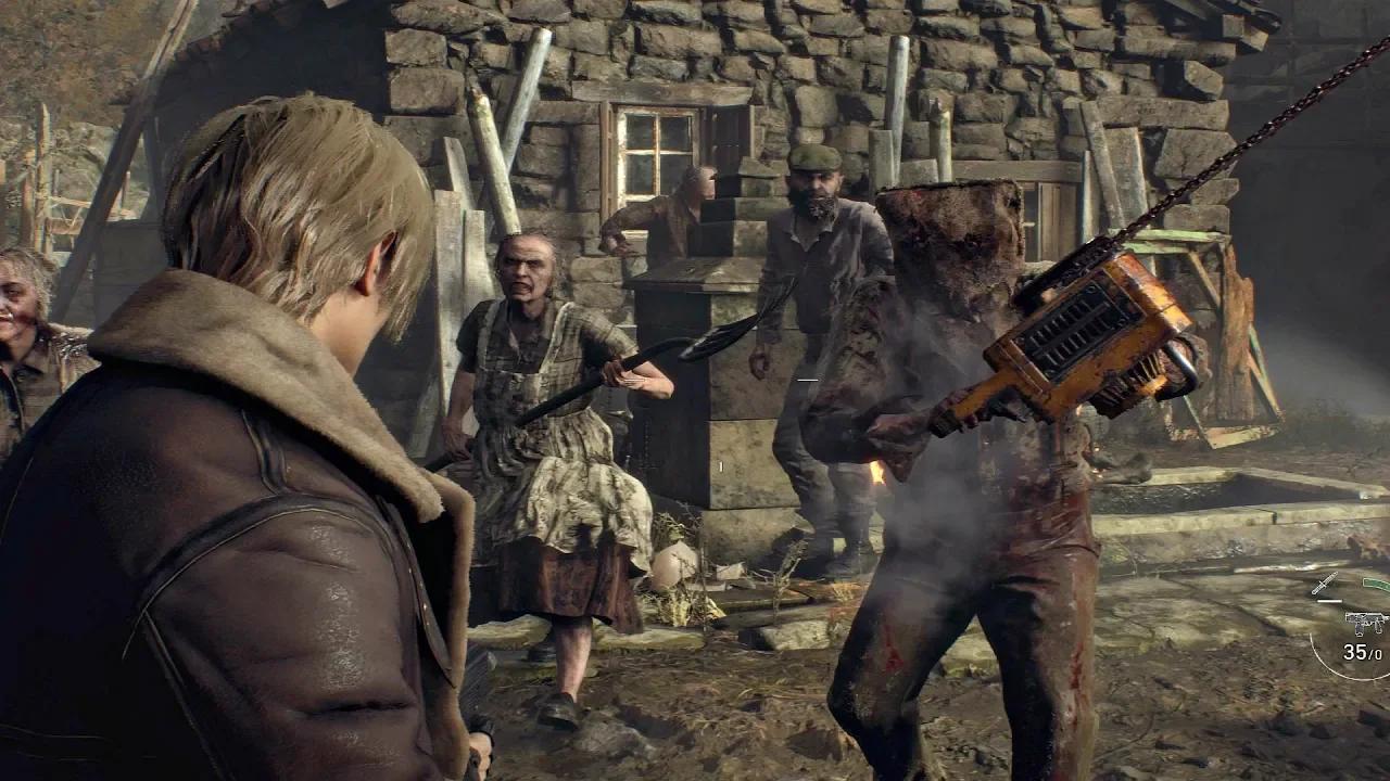 Resident Evil 4 Remake - Killing Chainsaw Man Boss Fight Scene PS5 (4K ...