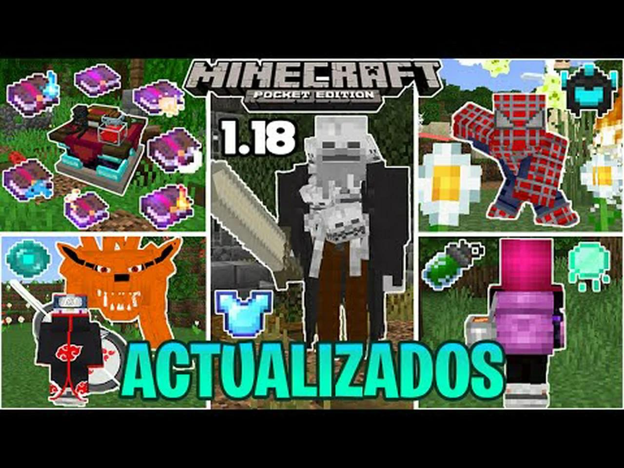 TOP 10 MEJORES MODS-ADDONS SURVIVAL PARA MINECRAFT PE 1.18 a 1.18.12 (BEDROCK) - PACK ADDONS MCPE