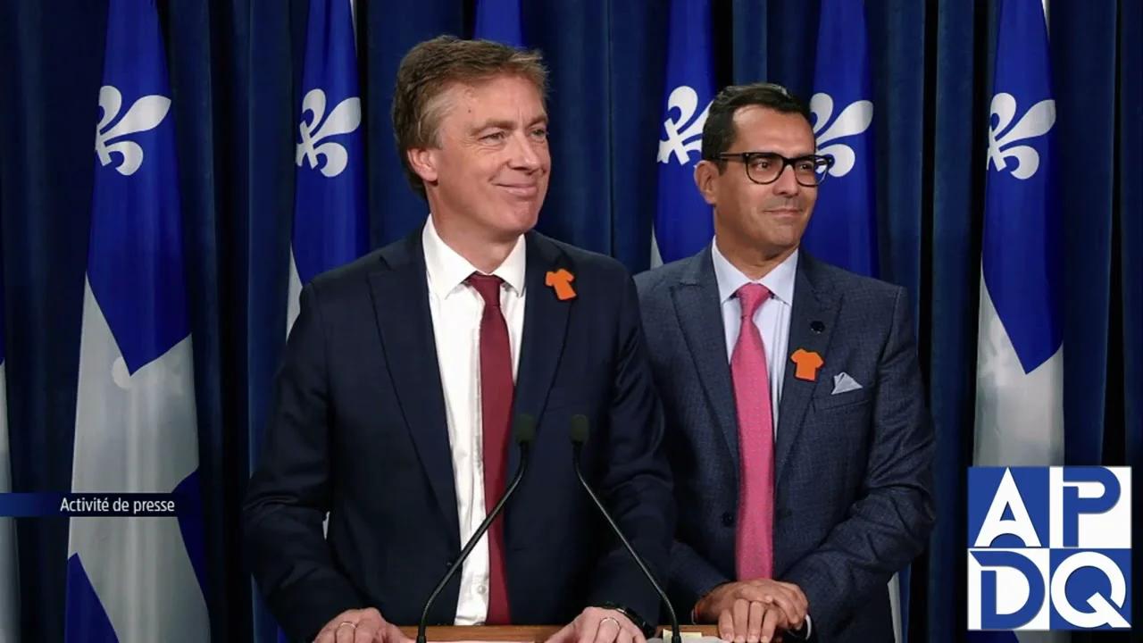 26 sept 2024 Point de presse du PLQ avec Tanguay et Derraji