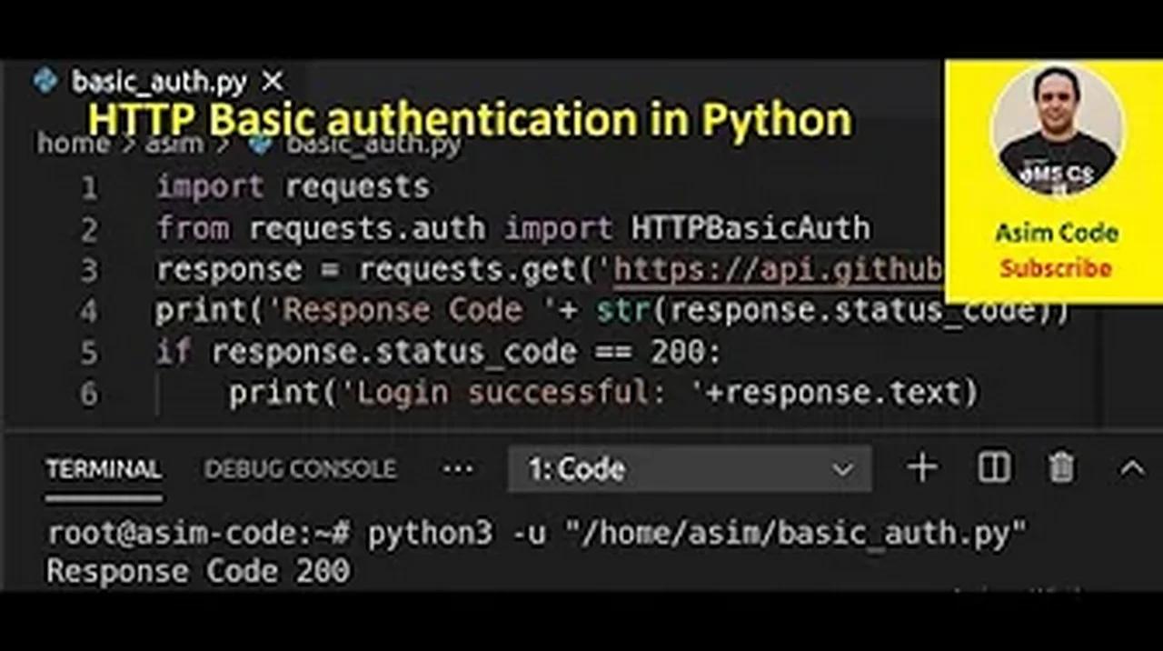 HTTP Basic authentication in Python