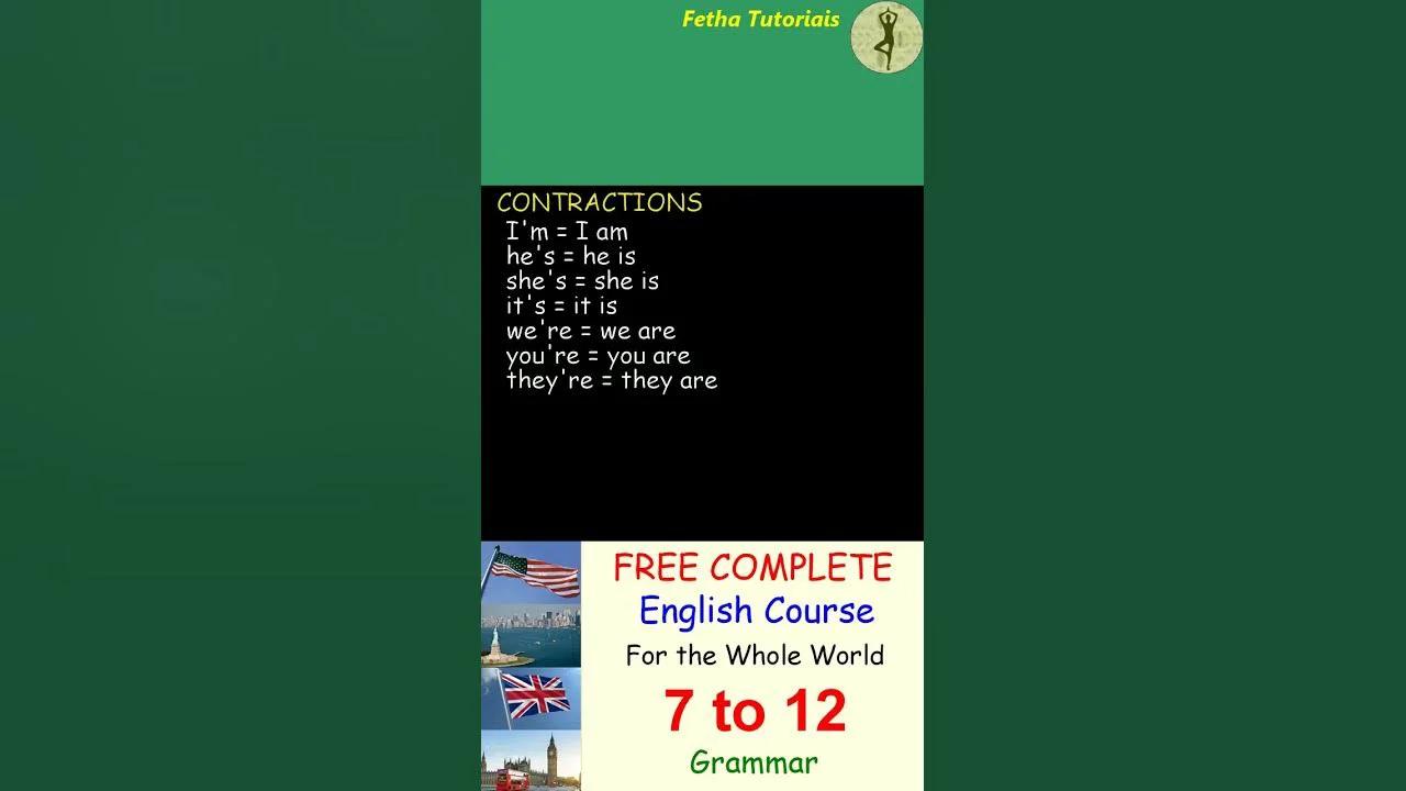 Grammar Lessons 7 to 12 - FREE and COMPLETE English Course for the ...
