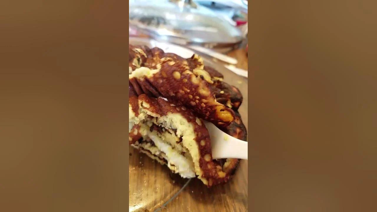 Food ASMR | Chocolate Chip & Greek Yogurt Banana Pancakes