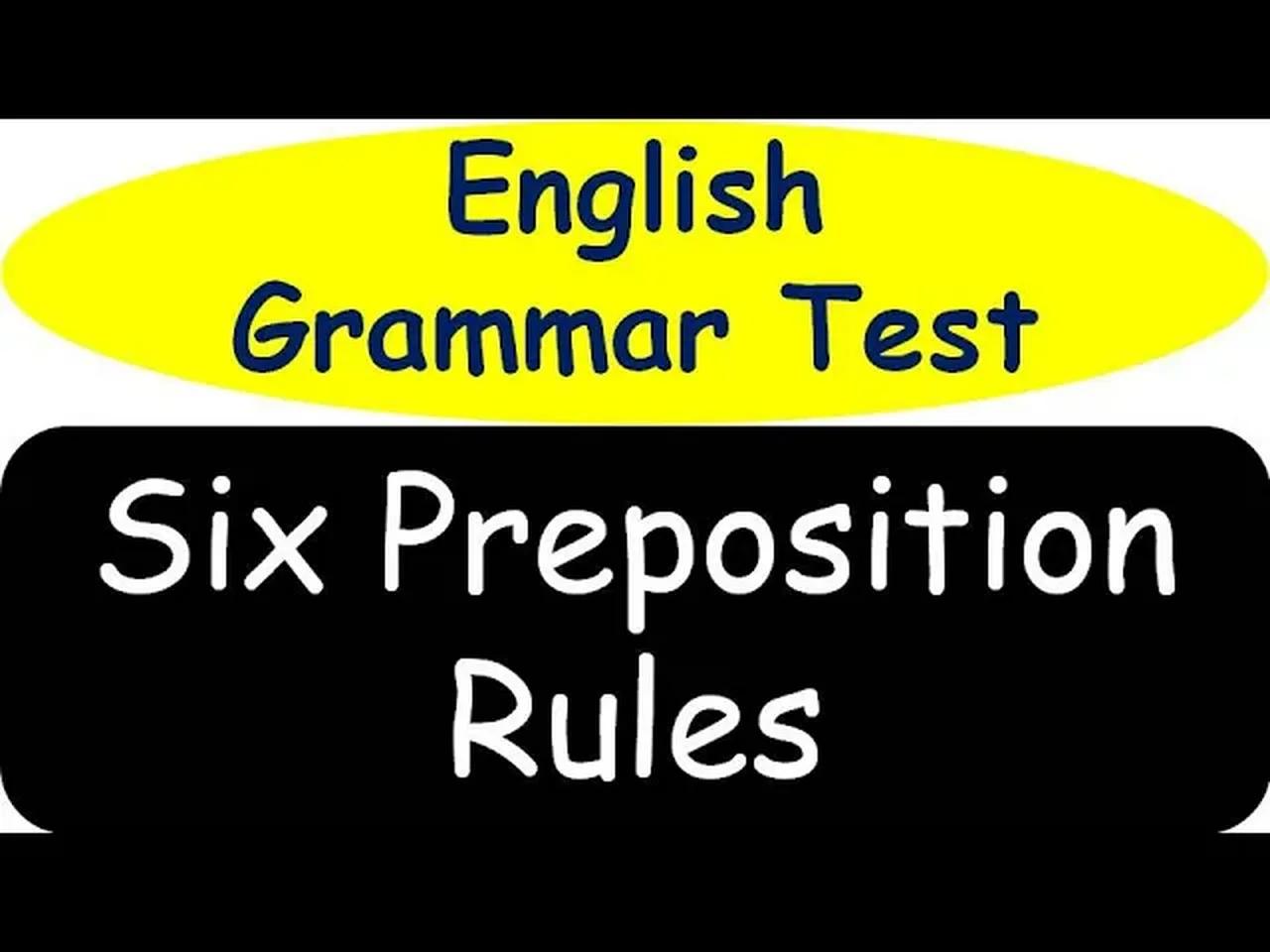 English Grammar Test Practice Questions I English Quiz I Preposition ...
