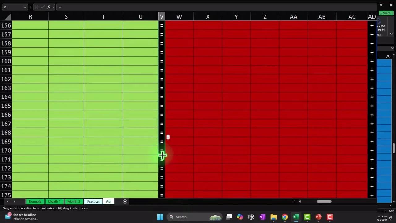 Adjust Worksheet for Adjusting Entries 10175 Accounting Equation - Excel