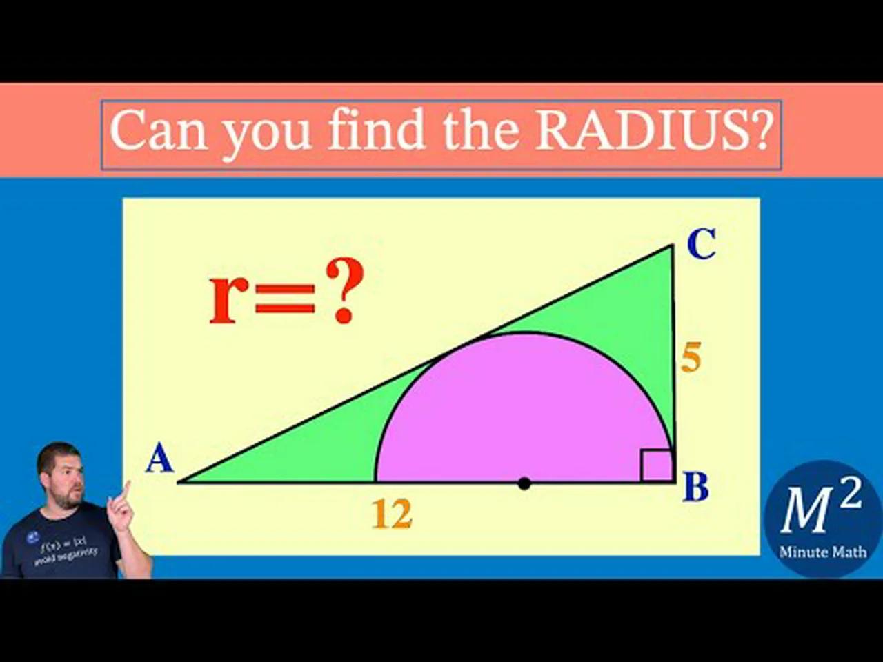 Can You Calculate the RADIUS of the Semicircle in the Given Figure ...
