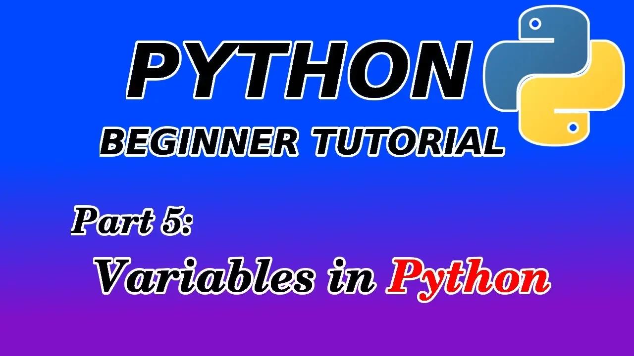 Variables Python Beginner Tutorial Part 5 2541