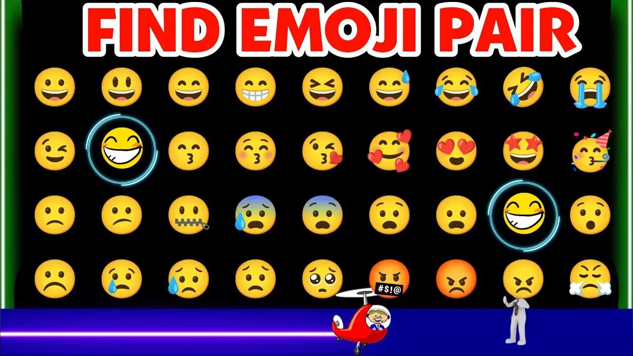 SPOT THE SAME EMOJI ! | find the emoji pair | spot the difference ...