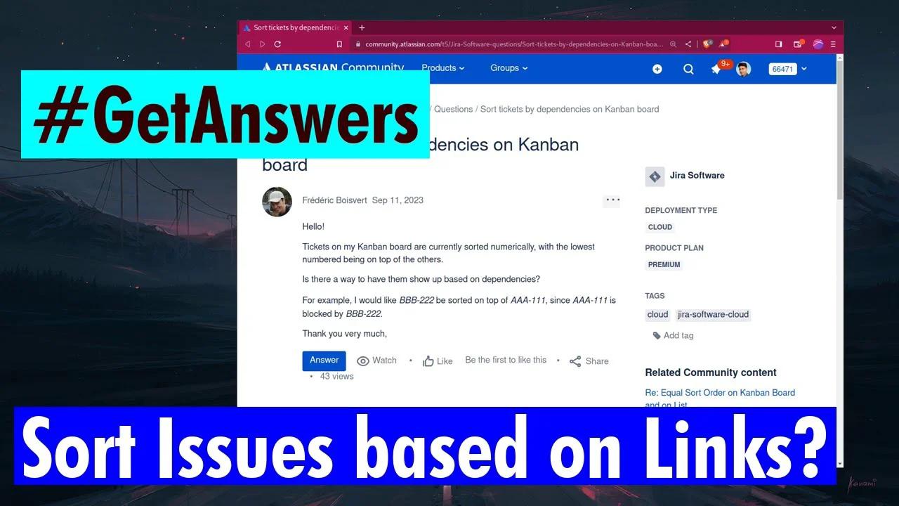 Getanswers Sort Issues Based On Issue Links