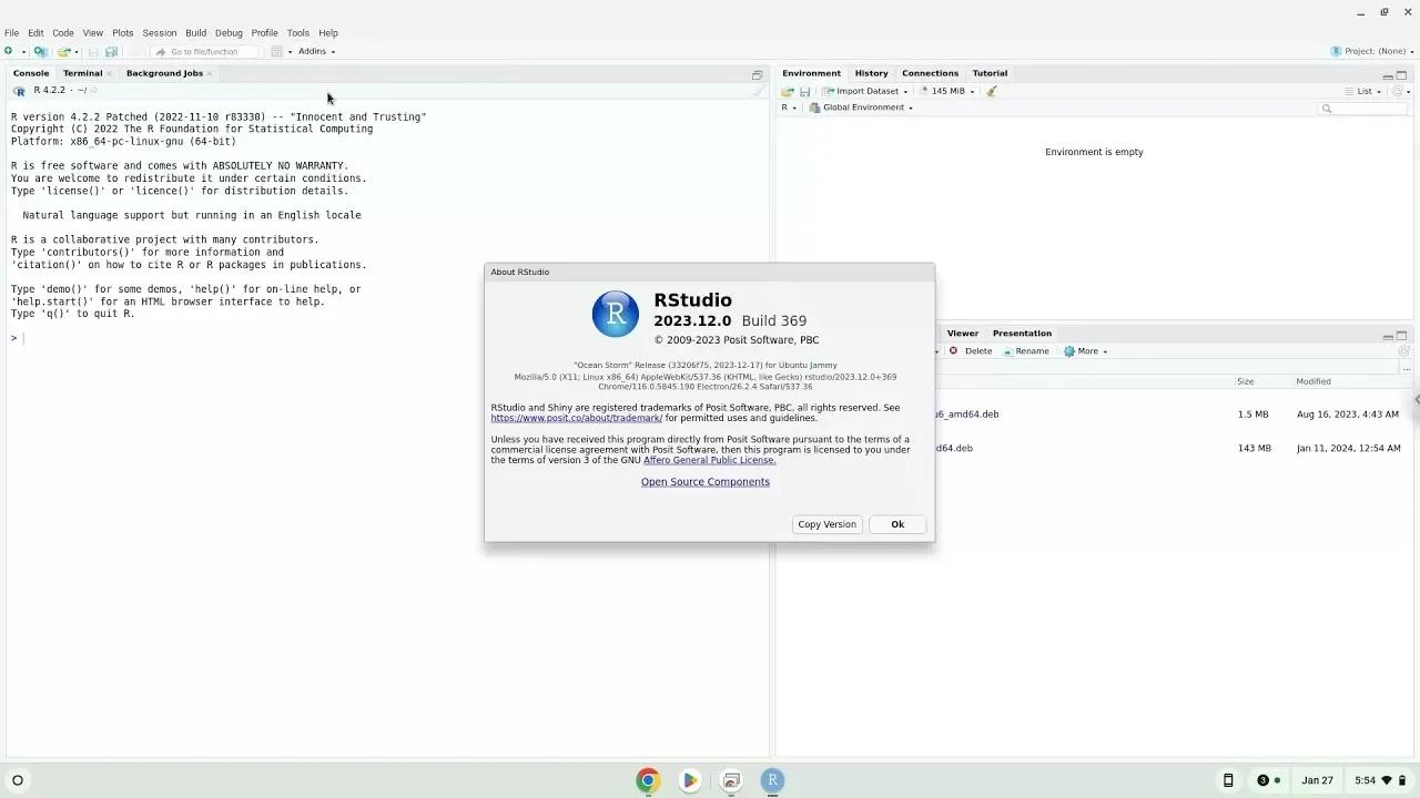How to install RStudio on a Chromebook in 2024