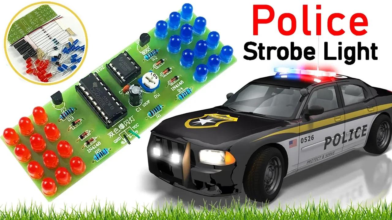 Diy Ne555 Cd4017 Red Blue Dual Color Kit Strobe Suit Flashing Led