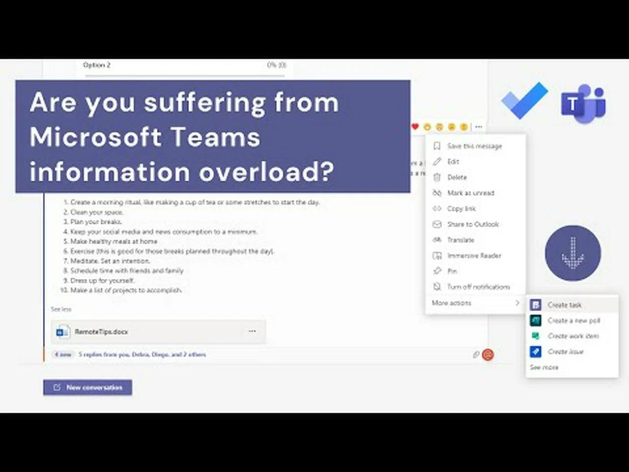 How to create a Microsoft ToDo task from a Microsoft Teams Message