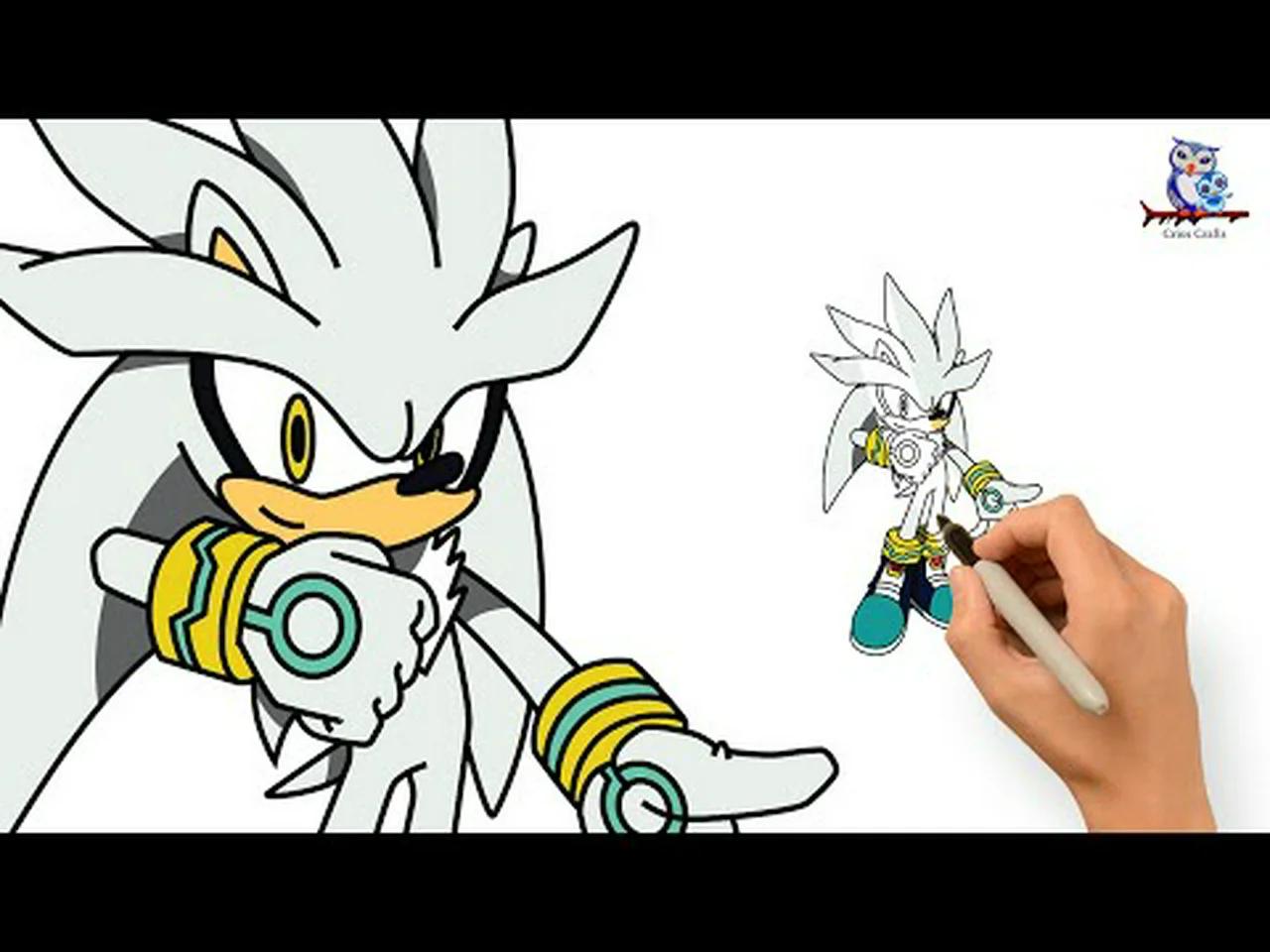 How To Draw Silver the Hedgehog - Sonic Tutorial