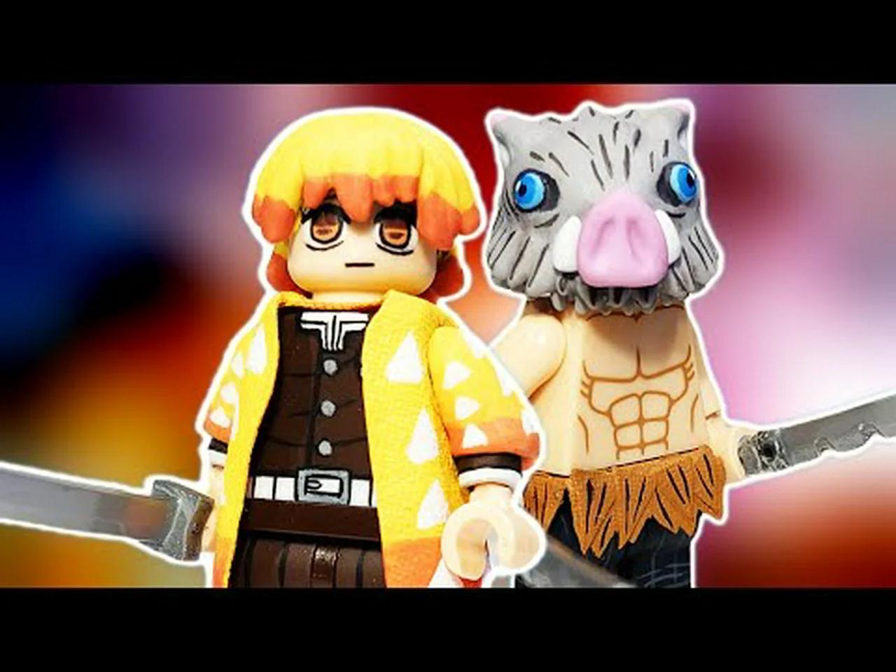 Demon Slayer Zenitsu & Inosuke Lego Custom Minifigures
