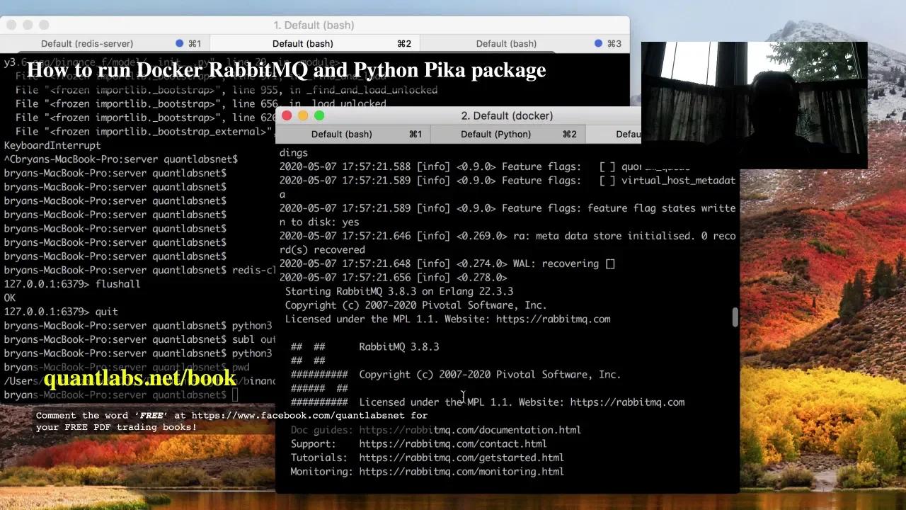 How to run Docker RabbitMQ and Python Pika package