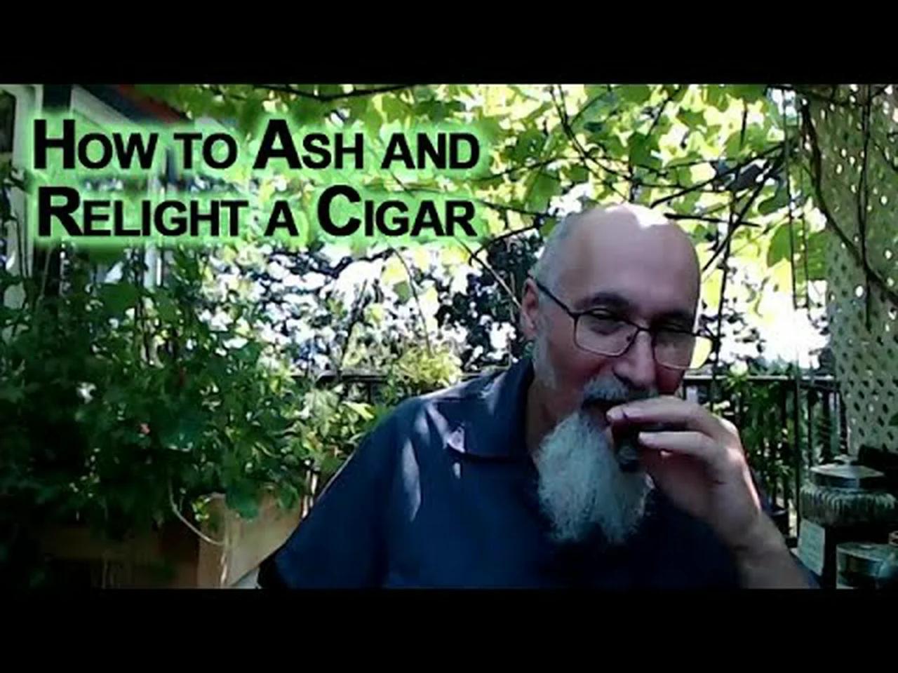 How to Ash and Relight a Cigar [ASMR]