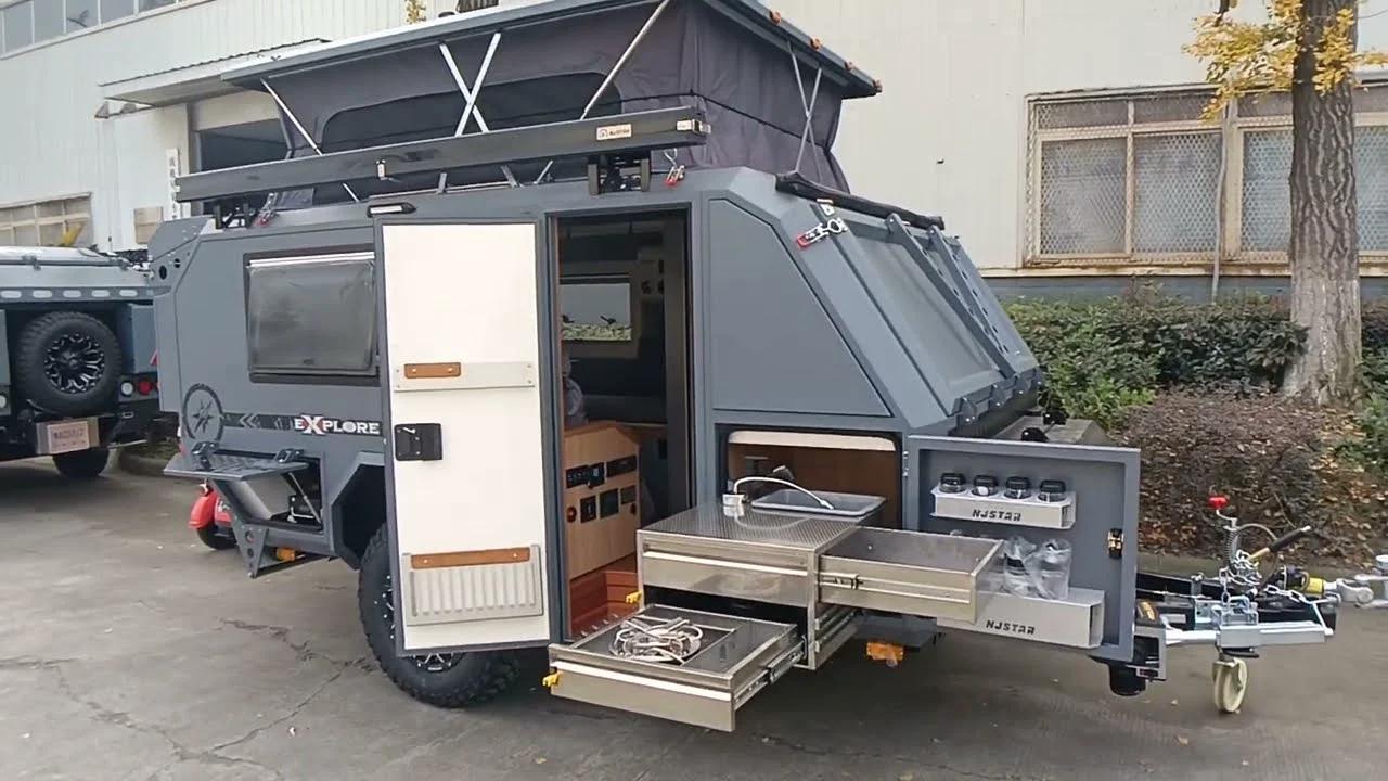 Flat top aluminum roof and skin njstar offroad camper readytoship ...