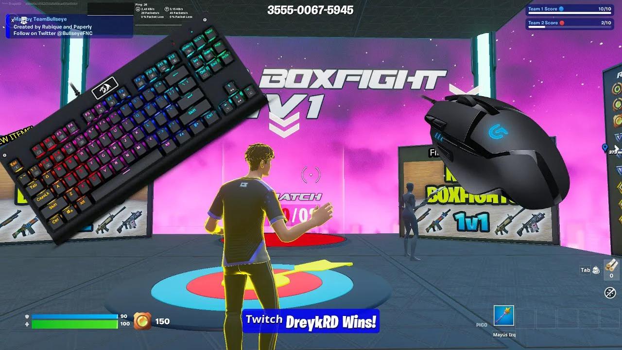 REDRAGON K568 & 165fps ASMR Chill 🤩 RAPID box fights 1v1🏆Satisfying Keyboard Fortnite