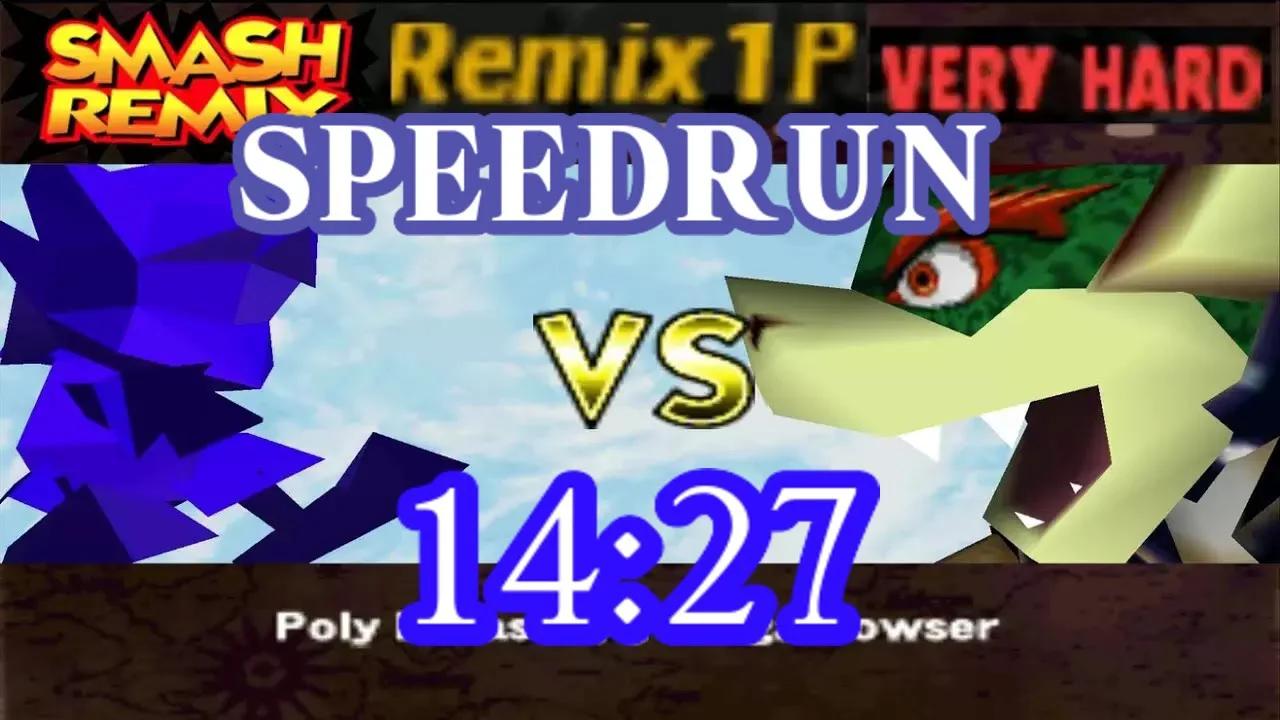 Smash Remix - Classic Mode Remix 1P Speedrun with Polygon Lucas (Very Hard) in 14:27