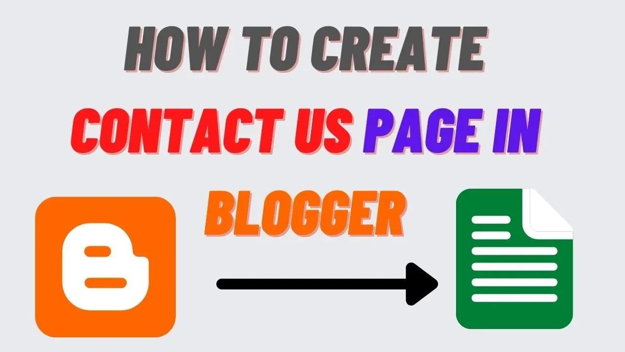 How to Create Contact Us Page in Blogger