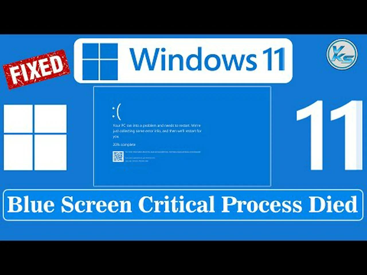 How To Fix Windows 11 Blue Screen Critical Process Died