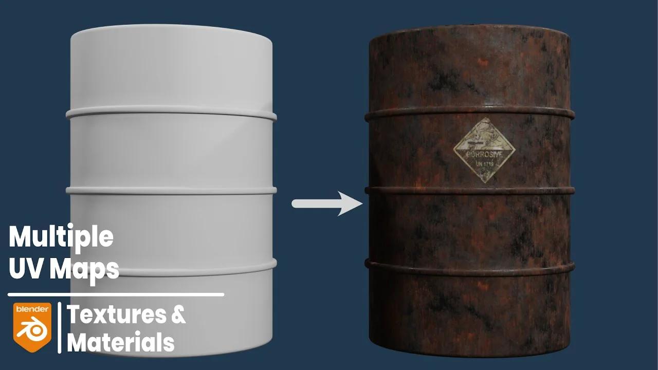 Making A Procedural Rusted Metal Material Using Multiple Uvs Blender