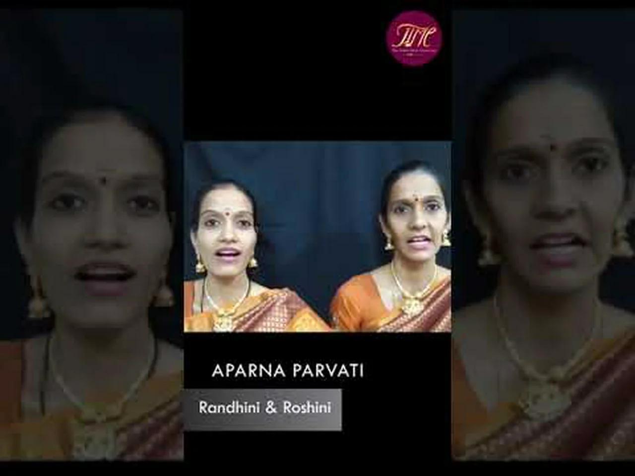 #shorts Aparna Parvati By Randhini & Roshini | Carnatic Song | Indian ...