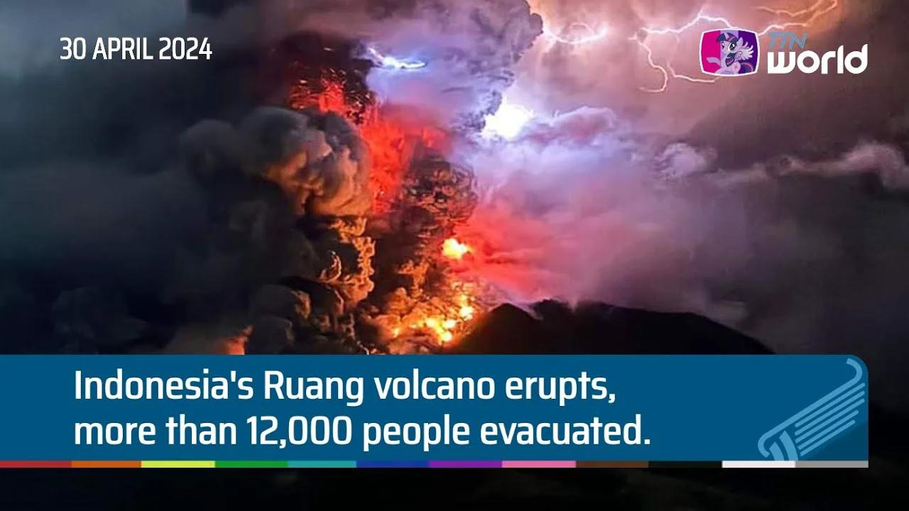 [English Language] Indonesia's Ruang volcano erupts, more than 12,000 ...