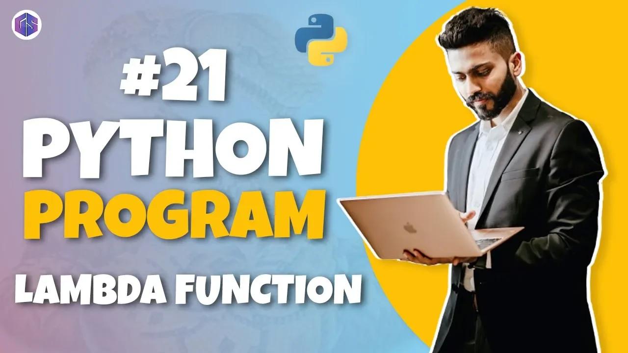 21 Python 🐍 Program For Interview Preparation Lambda Function With