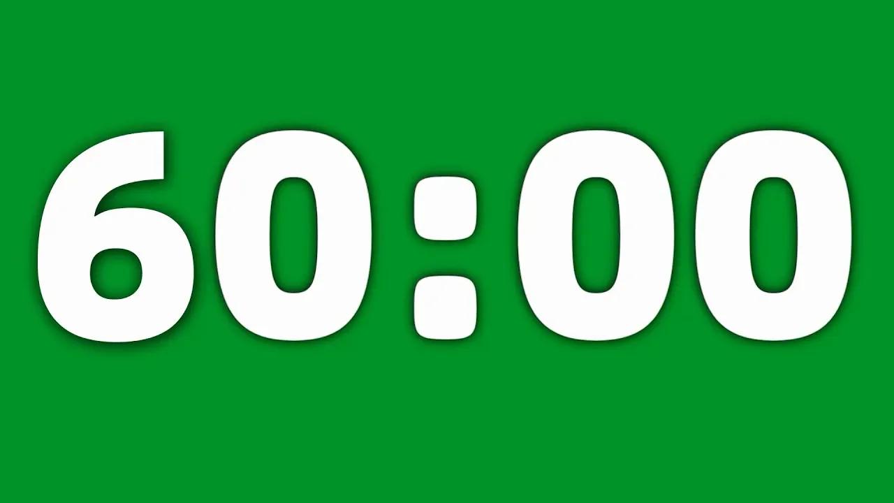 60 Minute Green Screen Background Effects HD Countdown Timer With ...