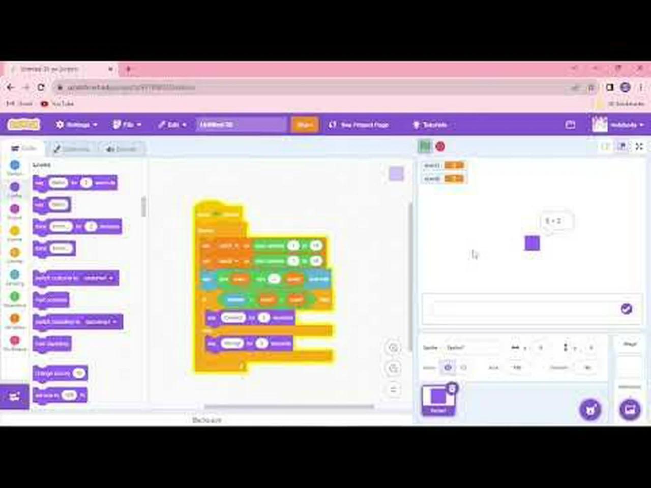 Scratch Tutorial | How To Create A Math Game In Scratch