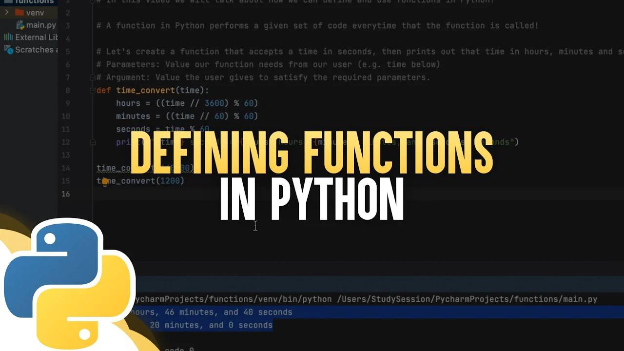 Defining Functions In Python