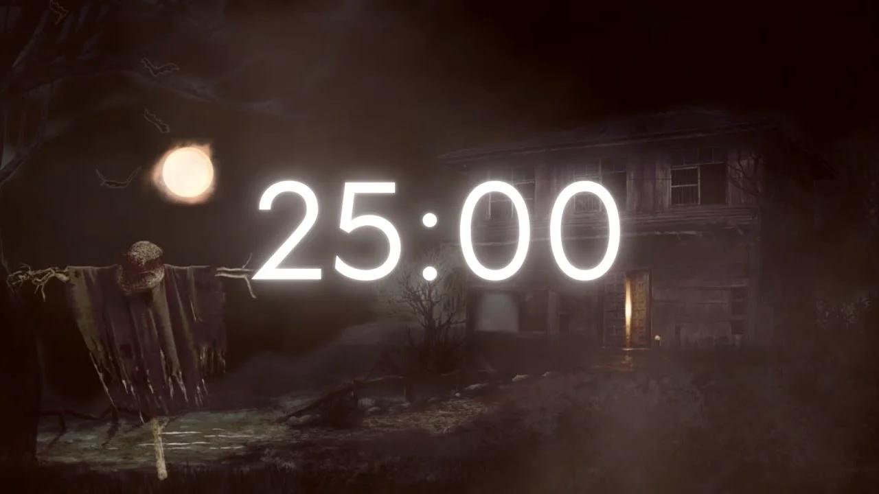 25 MINUTE TIMER - Pomodoro Timer - Halloween Creepy Horror Music
