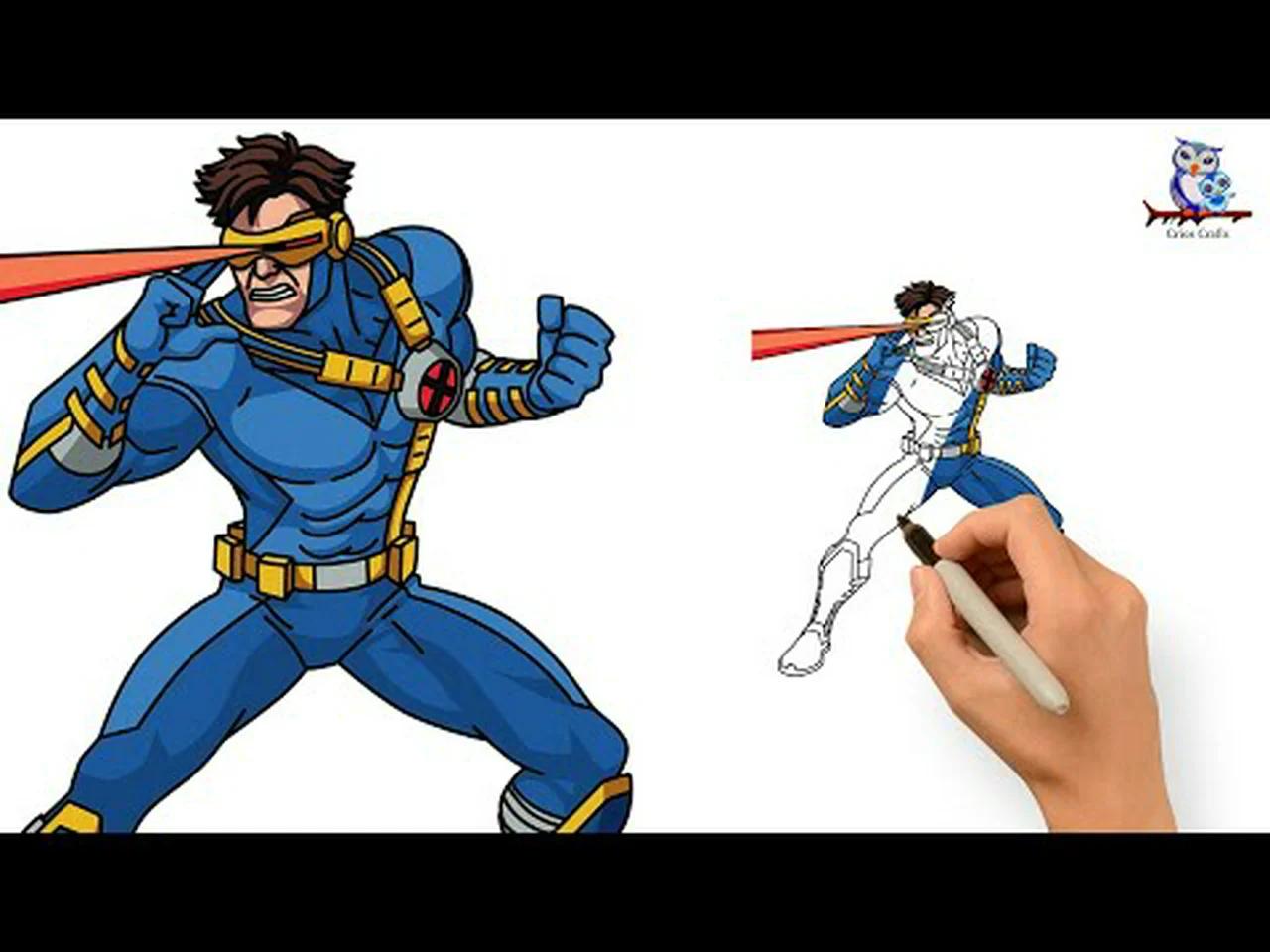 How to Draw Cyclops X-Men Marvel Comics - Art Tutorial
