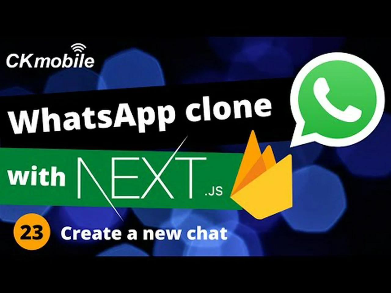 Whatsapp clone with Nextjs and Firebase v9 #23 Create a new chat