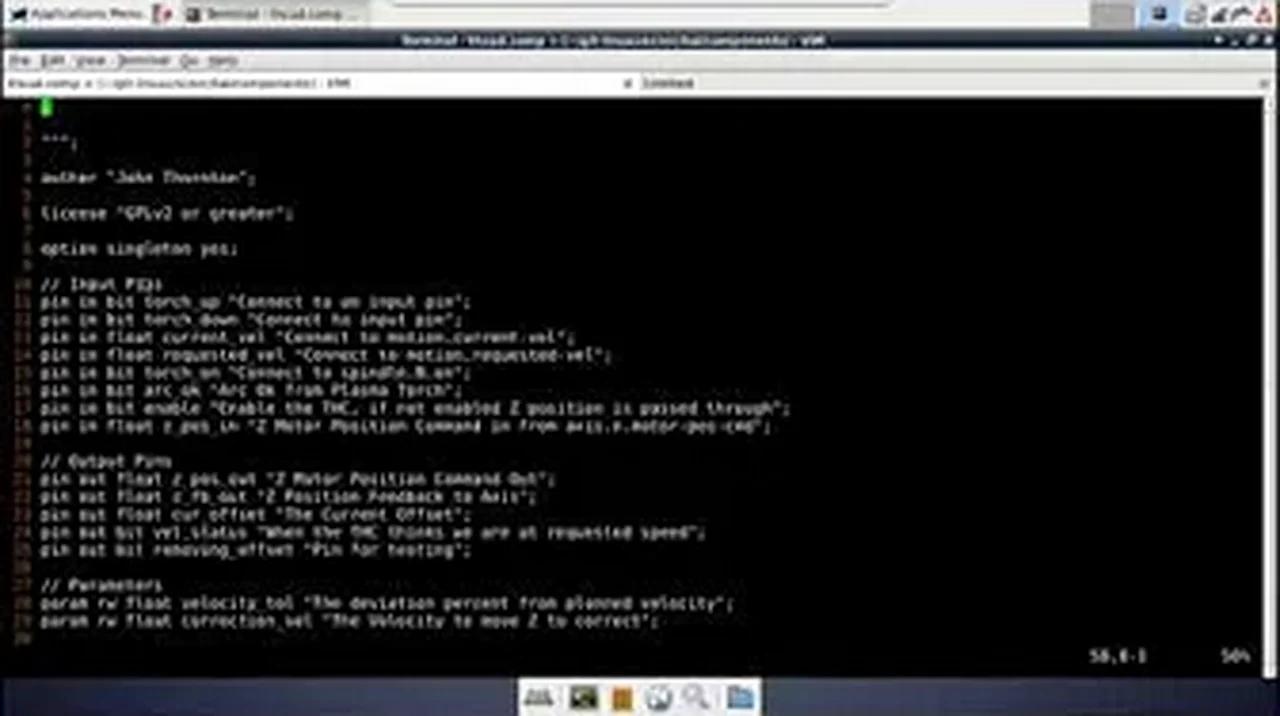 LinuxCNC HAL #8: inside a component, fixing thcud
