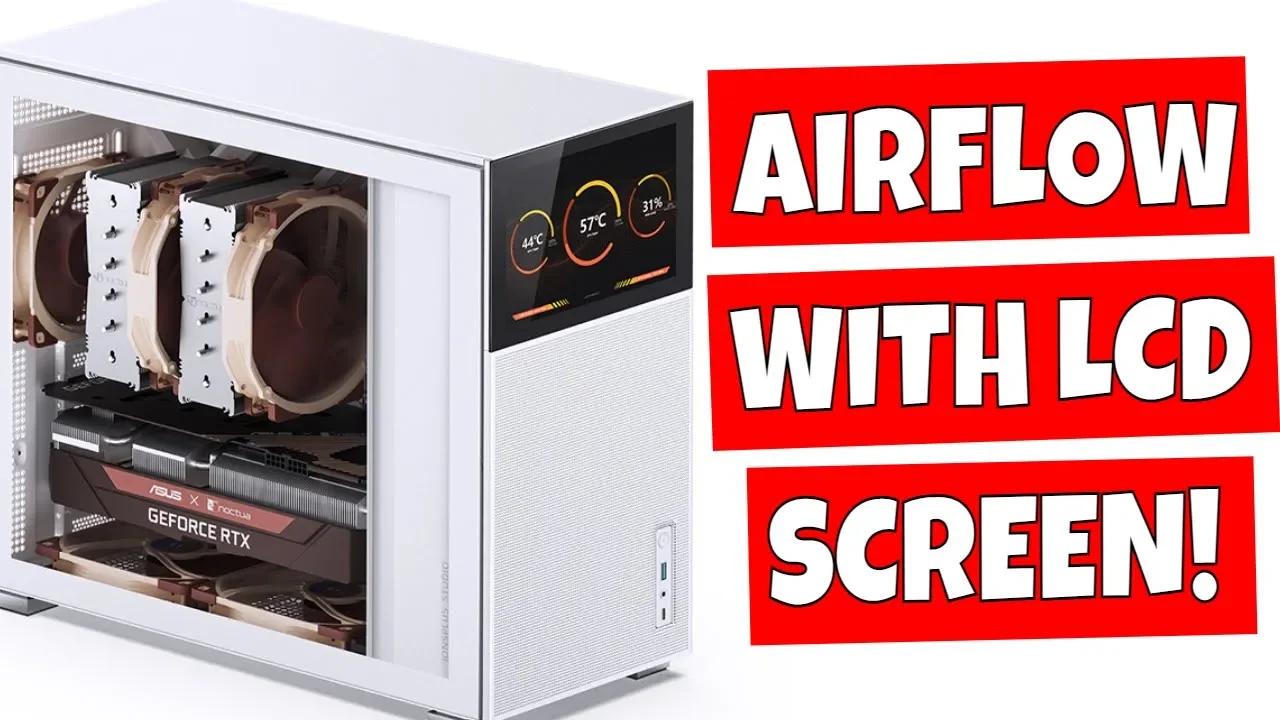 BEST ATX Mini Tower With A Monitor Jonsbo D41 Mesh Screen Review & Unboxing