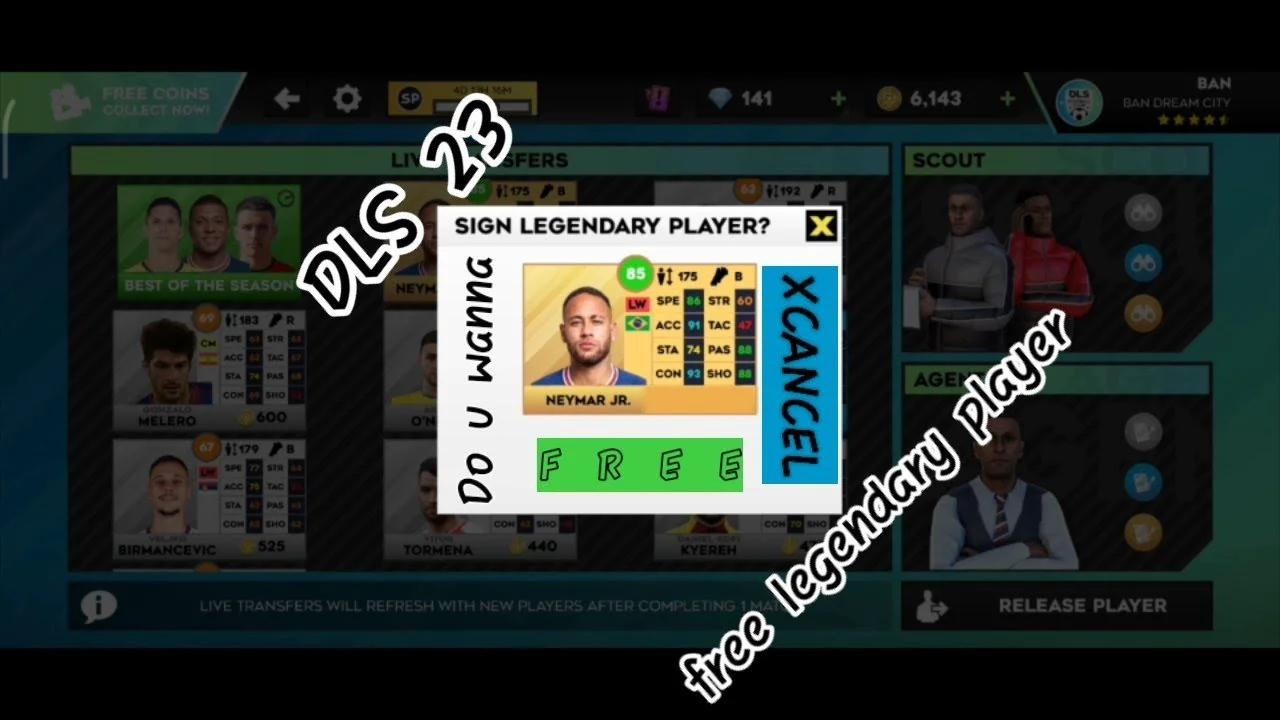 DLS 23 free legendary player | signing free legendary player in DLS 23