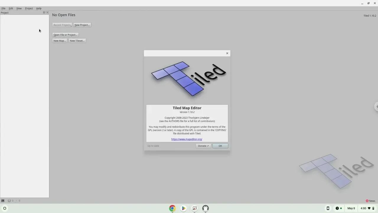 How to install Tiled Map Editor on a Chromebook